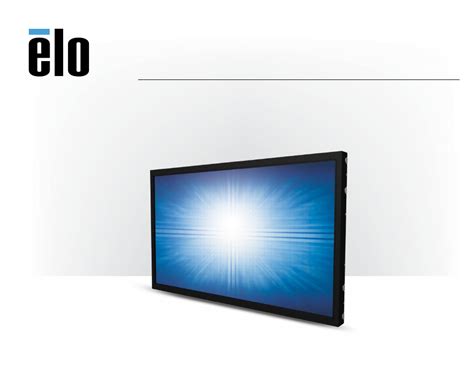 Elo TouchSystems L Open Frame LCD Touchscreen Monitor User Manual Pages