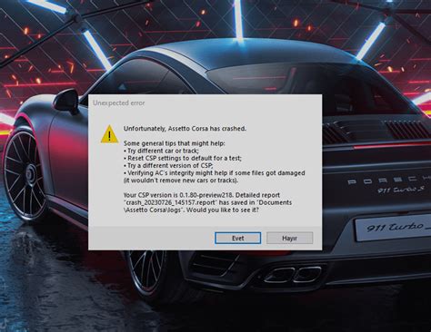 My Game Gets Fatal Errors R Assettocorsa