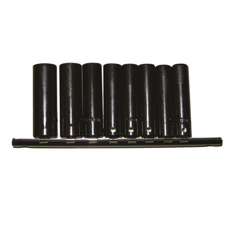 9 Pc 14 Dr Deep Impact Socket Set Sae Valley Industries Corporation