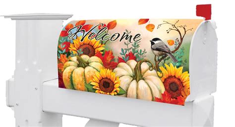 Pumpkin And Chickadees Mailbox Makeover Custom Decor