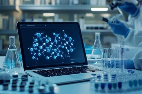 molecular modeling in drug discovery with scientists analyzing on a