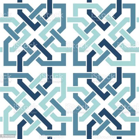 짝을 이루고 현대적인 패턴 전통적인 동양 아랍어 패턴에 따라 원활한 벡터 배경입니다 독특한 기하학적 패턴입니다 전통적인 이슬람 패턴 0명에 대한 스톡 벡터 아트 및 기타