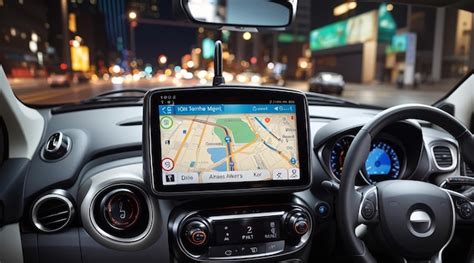 Premium Photo Gps System In A Smart Car