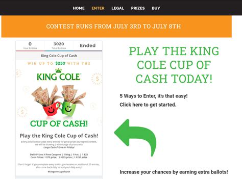 King Cole Cup Of Cash New Brunswick
