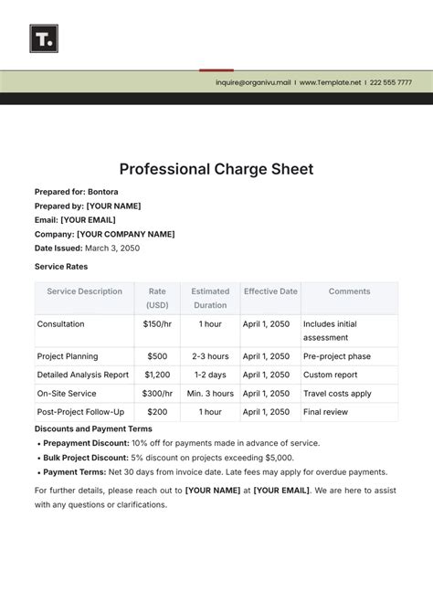 Free Professional Charge Sheet Template Edit Online And Download