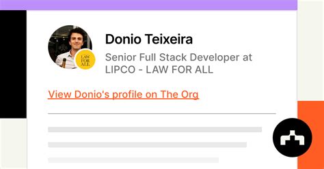 donio teixeira senior full stack developer at lipco law for all