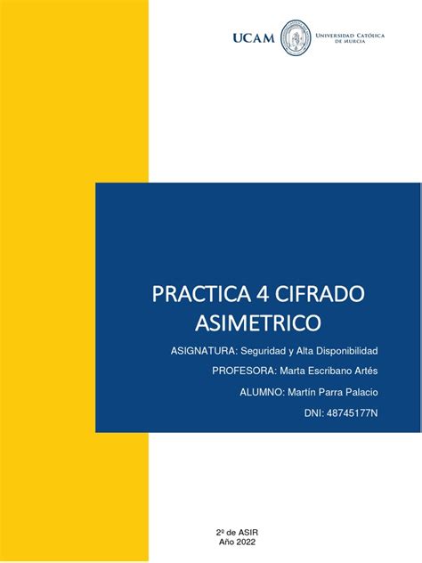 Práctica 4 Cifrado Asimétrico Pdf Clave Criptografía Criptografía De Clave Pública