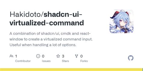 Shadcn Ui Virtualized Command Components Ui Command Tsx At Master Hakidoto Shadcn Ui