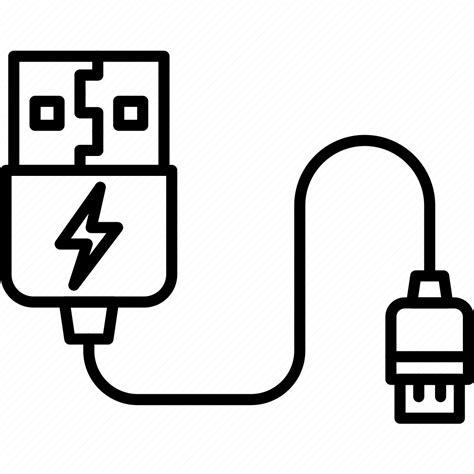 Usb Cable Cord Data Datacable Plug Wire Icon Download On Iconfinder