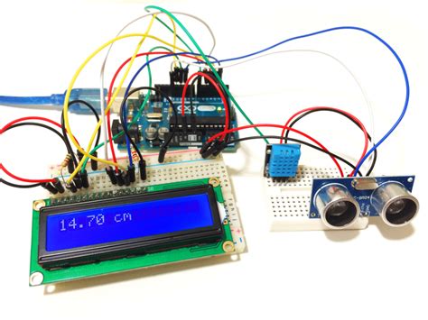 قياس المسافة باستخدام Ultrasonic و اردوينو اتومز لاب Atoms Lab