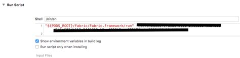 Ios Shell Script Invocation Error With Fabric Stack Overflow