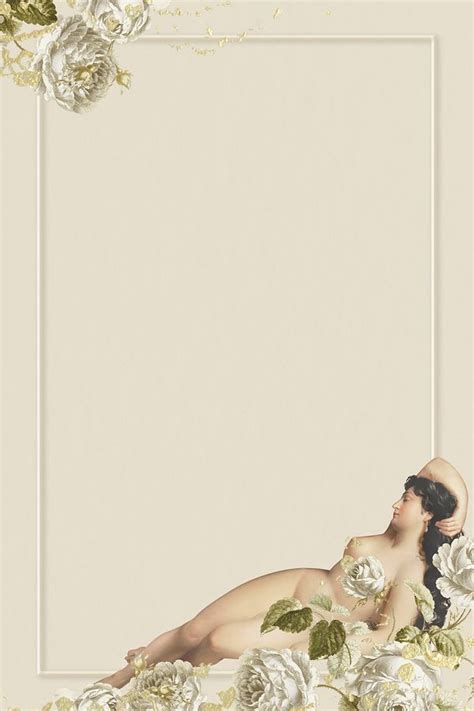 Psd Female Nude With Floral Premium PSD Rawpixel