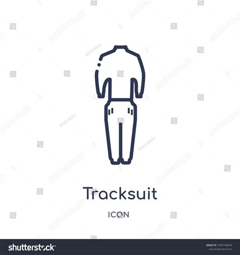 Linear Tracksuit Icon Clothes Outline Collection Stock Vector Royalty