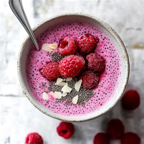 Easy Raspberry Chia Pudding Healthy Breakfast Recipe My Homemade Recipe