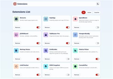 Frontend Mentor Browser Extension Manager Ui Reacttailwindcss