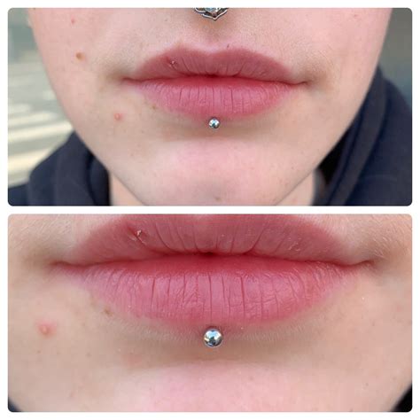 Glædelig MandagFin Labret piercingsom snildt kan blive til en ringnår
