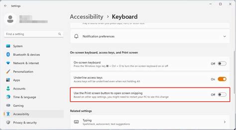 How To Disable Print Screen From Opening Snipping Tool Win 11