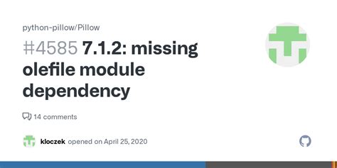 Missing Olefile Module Dependency Issue Python Pillow Pillow GitHub