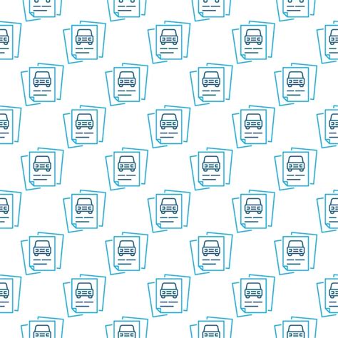 Premium Vector Carsharing Documents Vector Concept Outline Seamless Pattern