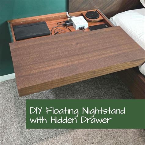 Diy Floating Shelf With Hidden Drawer Plans Floating Nightstand