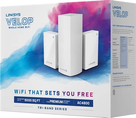 Best Buy Linksys Velop Tri Band Mesh WiFi System Node Plug In Pack WHW P