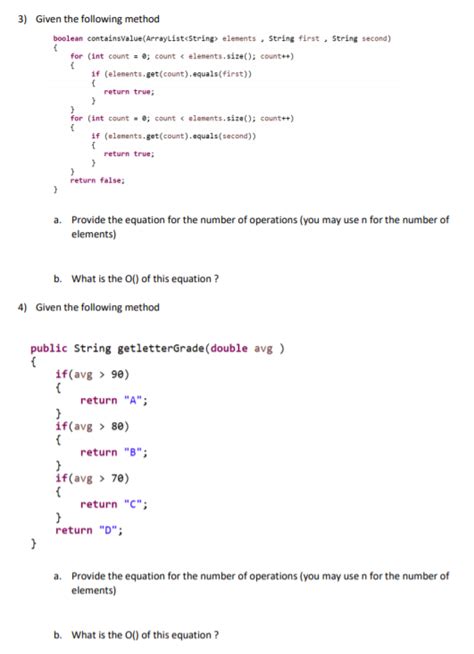 Solved Given The Following Method Public Double Chegg