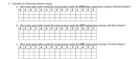 Solved 3 Consider The Following Reference String How Many