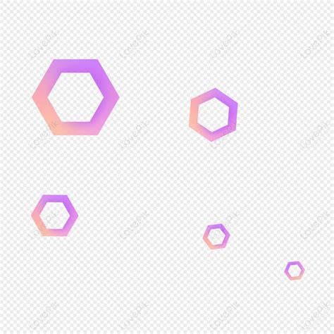 Gradient Hexagon Shapes Beauty Gradient Png Image Free Download And