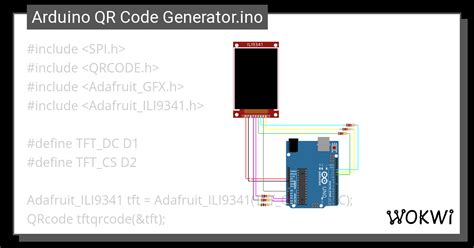 Arduino QR Code Generator Ino Wokwi ESP32 STM32 Arduino Simulator