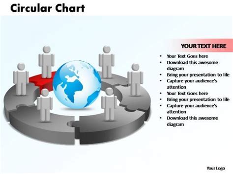 PowerPoint Themes Circular Chart With Globe Ppt Slide