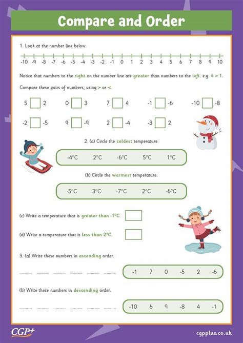 Ordering Positive And Negative Numbers Worksheet Maths Year Worksheets Library