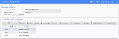 Setting Up Approvers Purchase Order