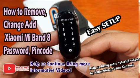 How To Remove Change Add Xiaomi Mi Band Password Pincode YouTube