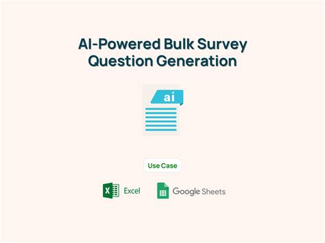 Ai Powered Bulk Survey Question Generation Use Case Clever Csv