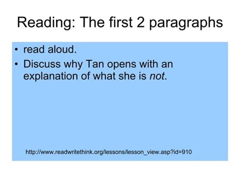 Tan Mother Tongue Ppt