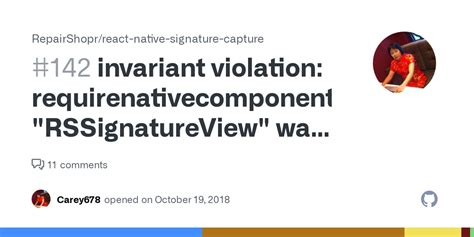 Invariant Violation Requirenativecomponent RSSignatureView Was Not Found In The Uimanager