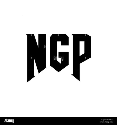 Ngp Letter Logo Design For Technology Company Ngp Logo Design Black And White Color Combination