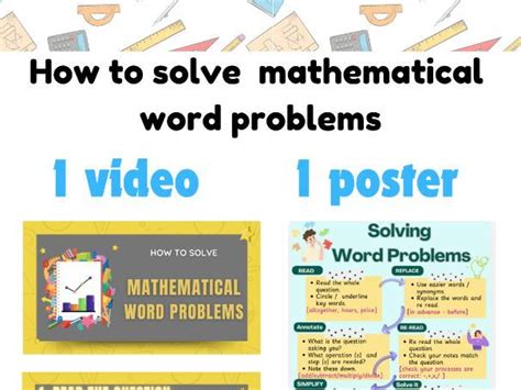 Solving Mathematical Word Problems Teaching Resources