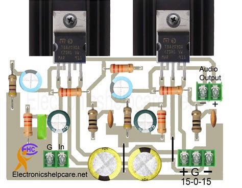 audio amplifier circuit using tda2030 electronics help care