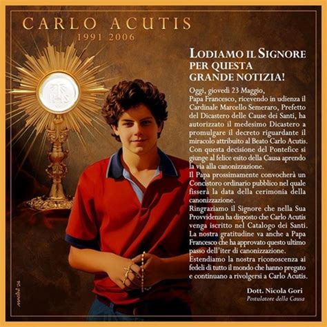 A Tempo Di Blog Archives Du Blog Il Beato Carlo Acutis Sarà Canonizzato