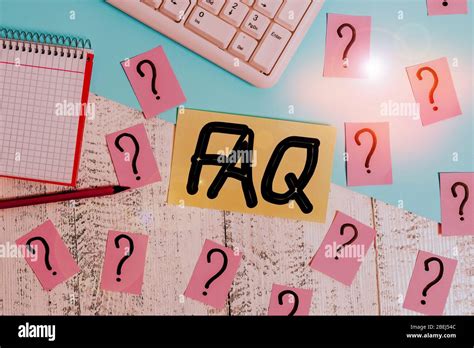 Conceptual Hand Writing Showing Faq Concept Meaning A List Of Questions And Answers Relating To