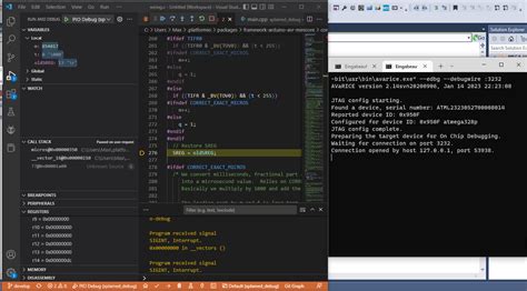 atmega328p xplained mini board uploading success can t debug