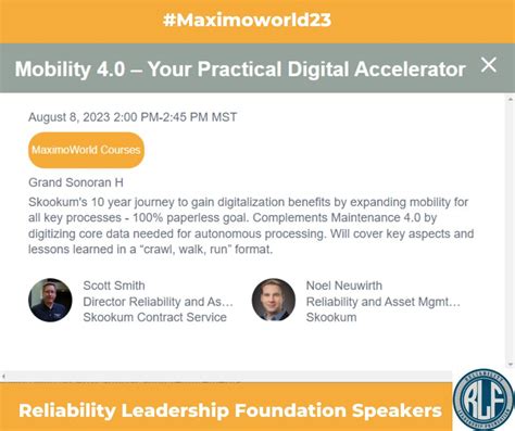 Terrence Ohanlon On Linkedin Maximoworld Maximo Uptimeelements