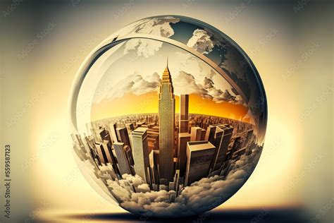 Photo And Art Print A Spherical Architectural Structure Evocative Of A Geographic Map Or