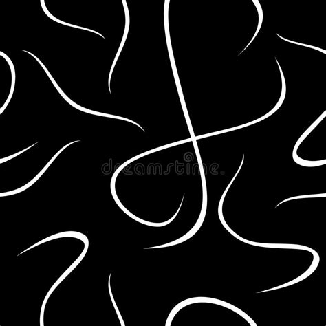 White Curves On A Black Seamless Background For Design Stock Vector Illustration Of