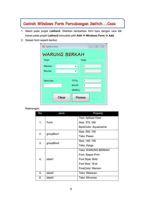 modul praktikum 4 pemrograman visual pdf