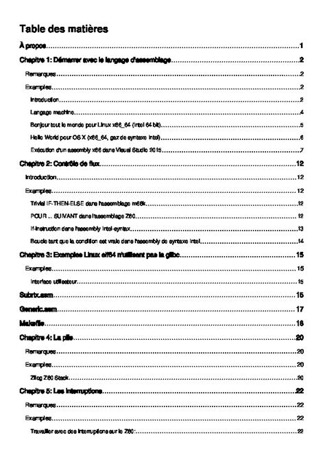 Apprendre Le Langage Assembleur Coursinfopdf Com
