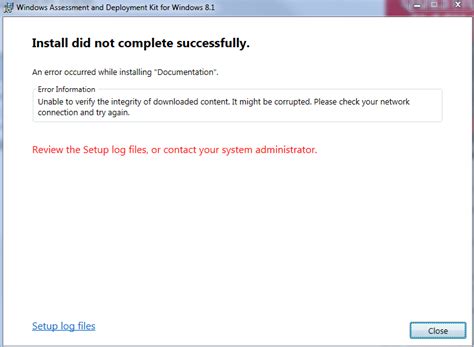 Installing Windows ADK Error Windows Spiceworks Community