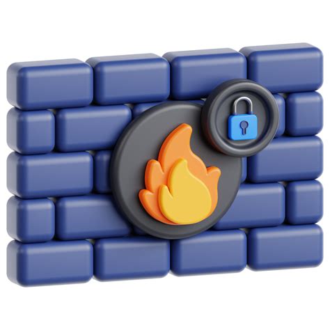 3d ícone Firewall Segurança 27241654 Png