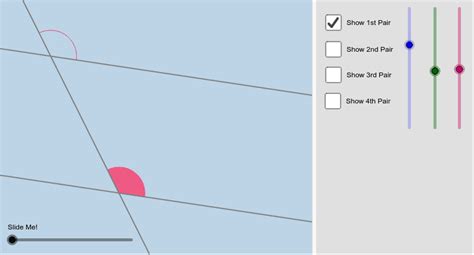 Corresponding Angles GeoGebra